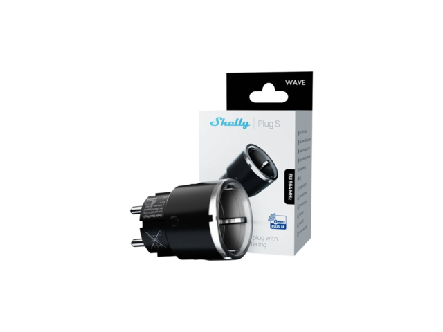 Z-wave smart plug met energiemeting, zwart