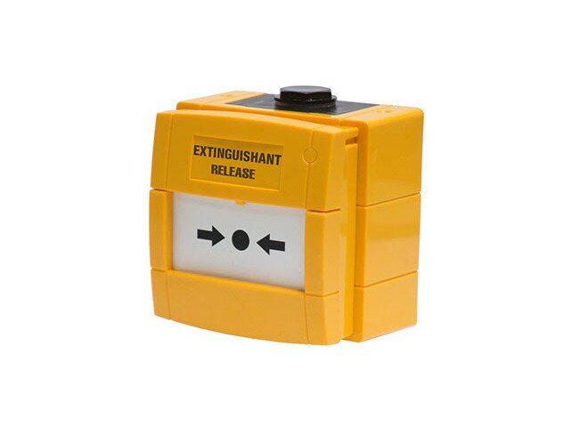 Handmelder met 470 Ohm flex element, geel, IP67